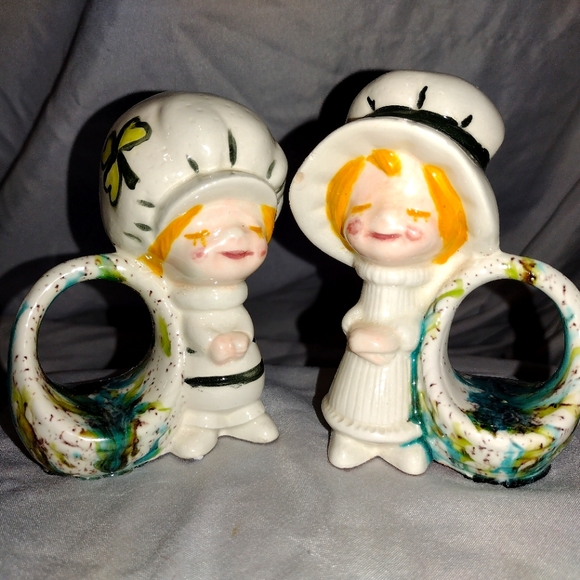 Dining | Vintage Hollie Hobbie Robby Figurine Napkin Rings | Poshmark